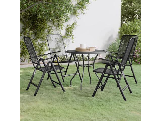 Click here for vidaXL Patio Dining Set 5 Piece Expanded Metal Mes... prices