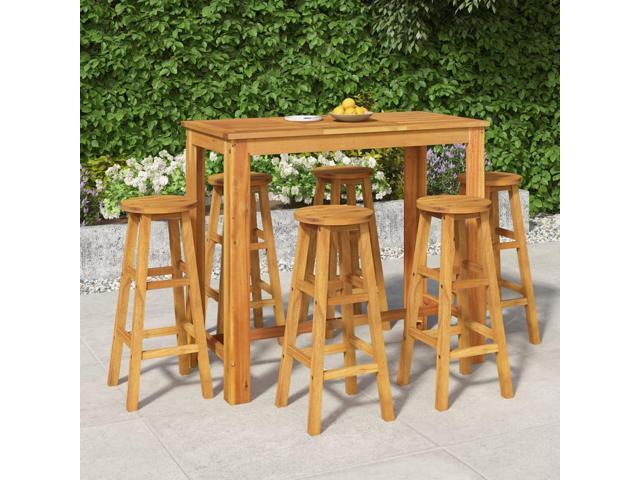 Click here for vidaXL Patio Bar Set Outdoor Hightop Table and Cha... prices