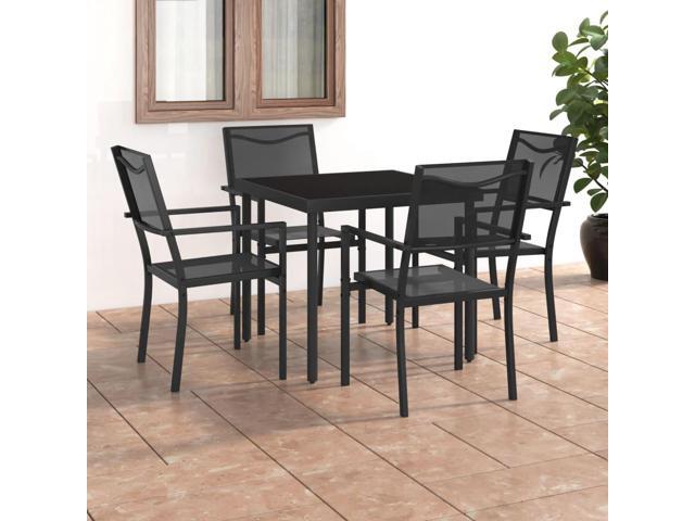 Click here for vidaXL Patio Dining Set 5 Piece Steel Garden Outdo... prices