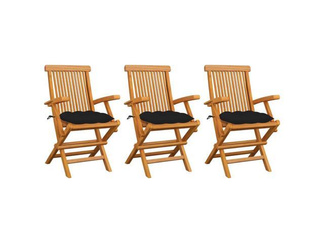 Click here for vidaXL Patio Chairs 3 Pcs Folding Chair with Black... prices