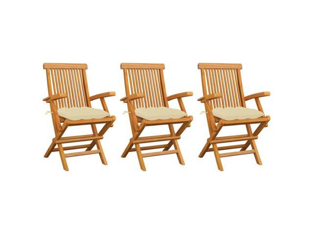 Click here for vidaXL Patio Chairs 3 Pcs Bistro Chair with Cream... prices