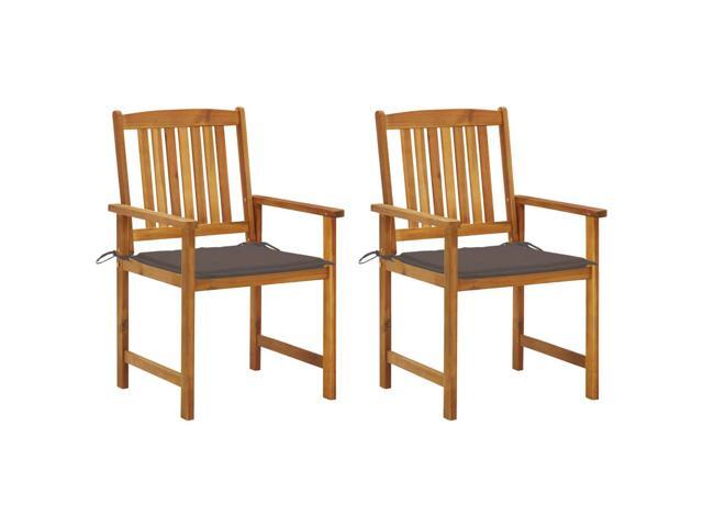 Click here for vidaXL 2x Solid Wood Acacia Patio Chairs with Cush... prices
