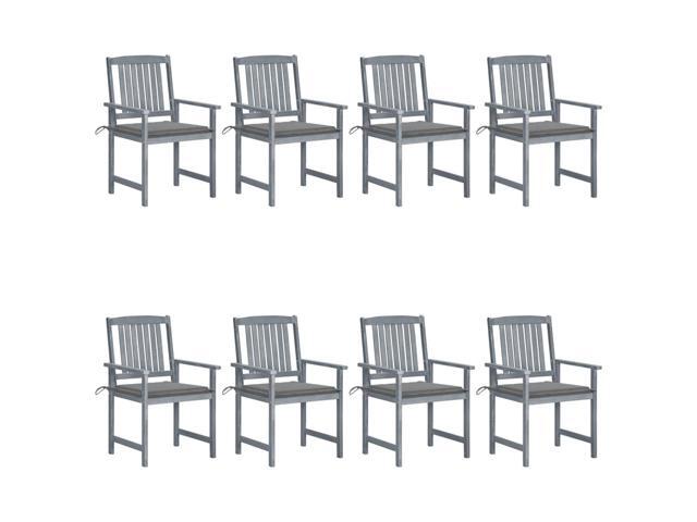 Click here for vidaXL 8x Solid Acacia Wood Patio Chairs with Cush... prices