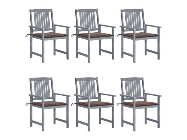 Click here for vidaXL Patio Chairs 6 Pcs Outdoor Chair with Cushi... prices