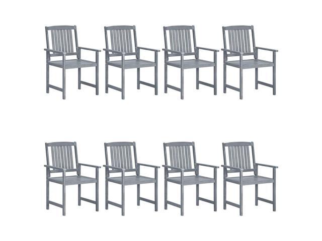 Click here for vidaXL 8x Solid Wood Acacia Patio Chairs with Cush... prices