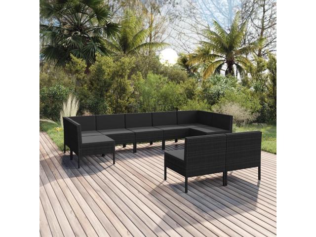 Click here for vidaXL Patio Lounge Set 9 Piece with Cushions Poly... prices