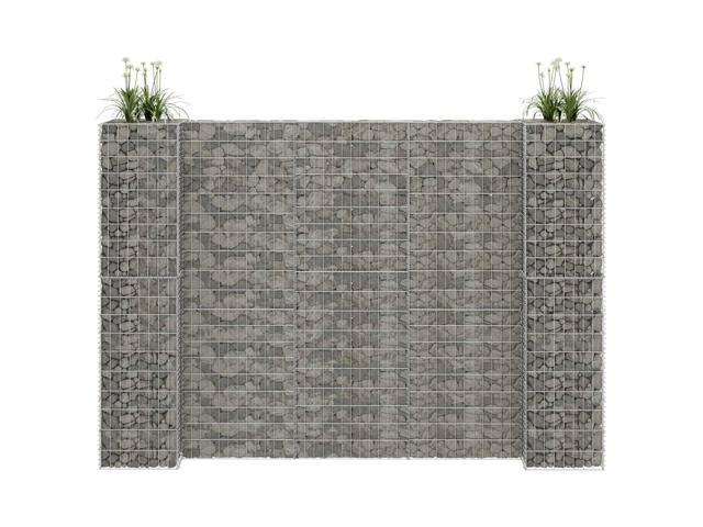 Click here for vidaXL H-Shaped Gabion Planter Steel Wire 70.9 Flo... prices