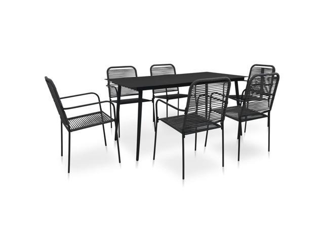 Click here for vidaXL Patio Dining Set 7 Pieces Cotton Rope and S... prices