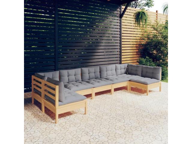Click here for vidaXL Solid Pinewood Patio Lounge Set 7 Piece wit... prices