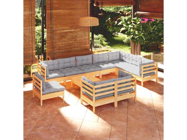 Click here for vidaXL Solid Pinewood Patio Lounge Set 11 Piece wi... prices