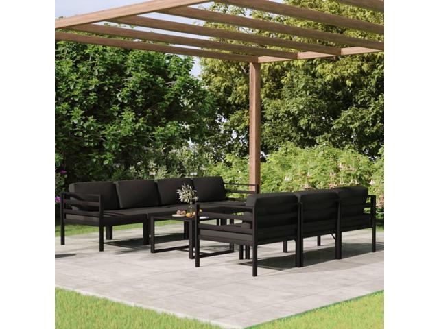 Click here for vidaXL Patio Lounge Set 8 Piece with Cushions Alum... prices
