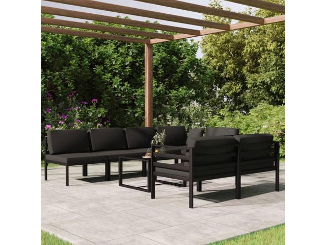 Click here for vidaXL Patio Lounge Set 8 Piece with Cushions Alum... prices
