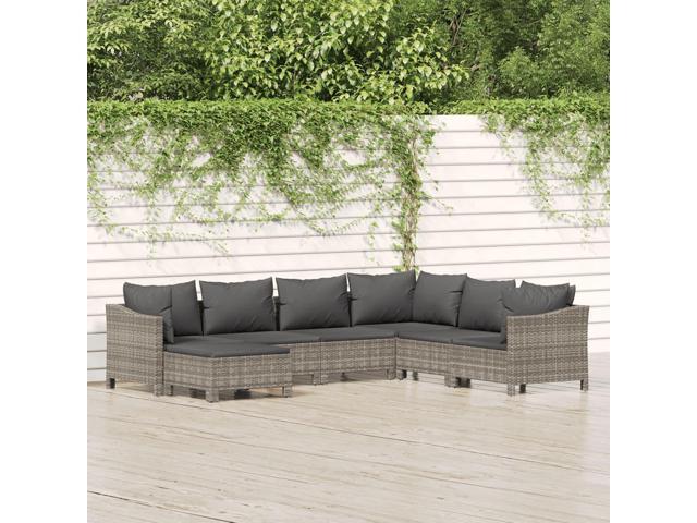 Click here for vidaXL Patio Furniture Set 7 Piece Armchair Sofa w... prices