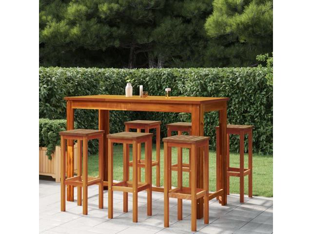 Click here for vidaXL Patio Bar Set 7 Piece Outdoor Bar Table and... prices