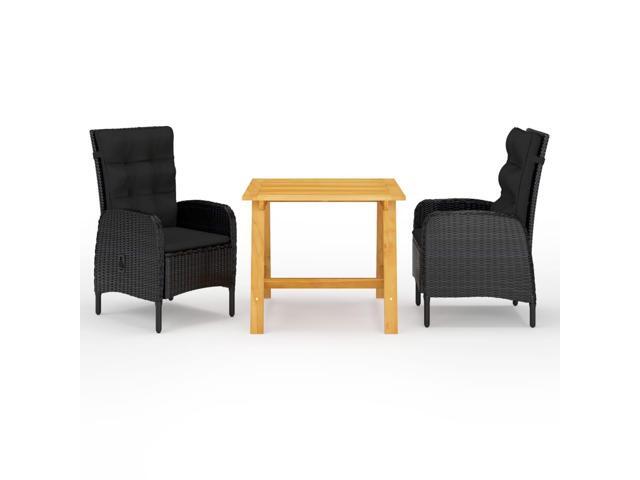 Click here for vidaXL Patio Dining Set 3 Piece Rattan Outdoor Pat... prices