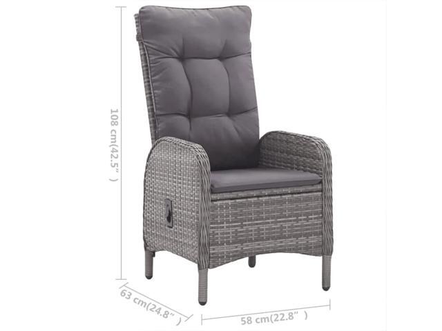 Click here for vidaXL Patio Dining Set 5 Piece Gray Garden Outdoo... prices