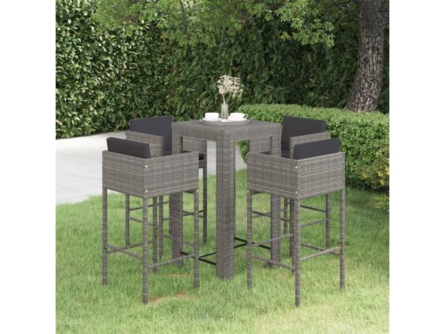 Click here for vidaXL Patio Bar Set Bistro Set Bar Stool with Cus... prices