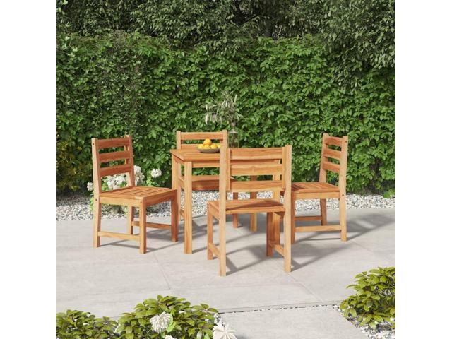 Click here for vidaXL Solid Wood Teak Patio Dining Set 5 Piece Ga... prices