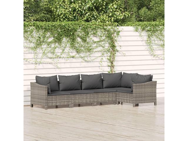 Click here for vidaXL Patio Furniture Set 5 Piece Sofa Set with C... prices