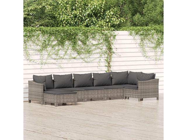 Click here for vidaXL Patio Furniture Set 7 Piece Armchair Sofa w... prices