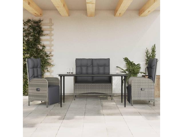 Click here for vidaXL Patio Dining Set 4 Piece Table and Chair wi... prices