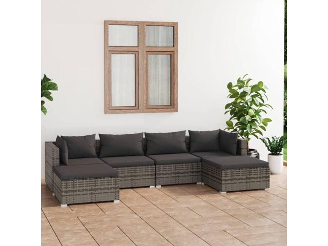 Click here for vidaXL Patio Lounge Set 6 Piece with Cushions Poly... prices