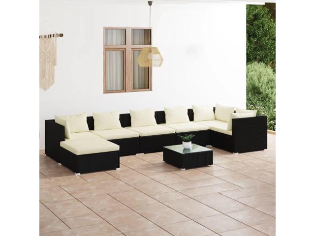 Click here for vidaXL Patio Lounge Set 8 Piece with Cushions Poly... prices