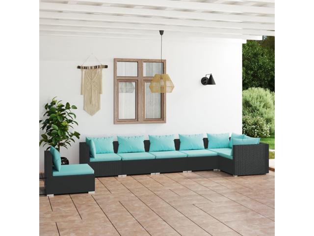 Click here for vidaXL Patio Lounge Set 7 Piece with Cushions Poly... prices