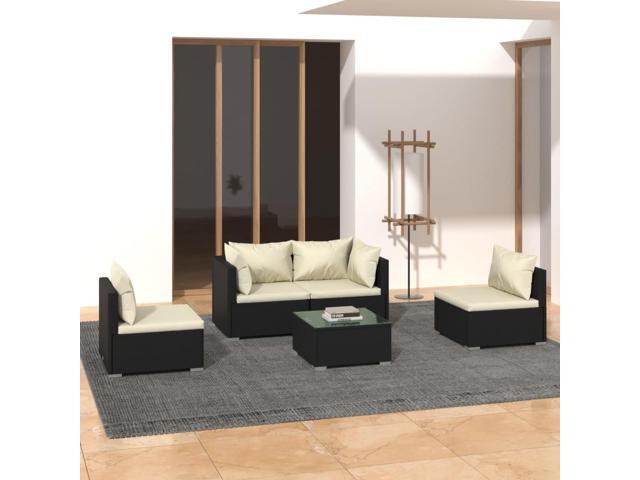 Click here for vidaXL Patio Lounge Set 5 Piece with Cushions Poly... prices