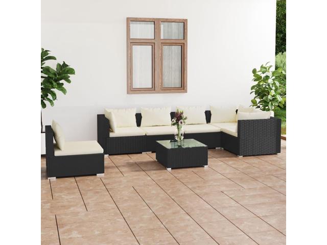 Click here for vidaXL Patio Lounge Set 7 Piece with Cushions Poly... prices