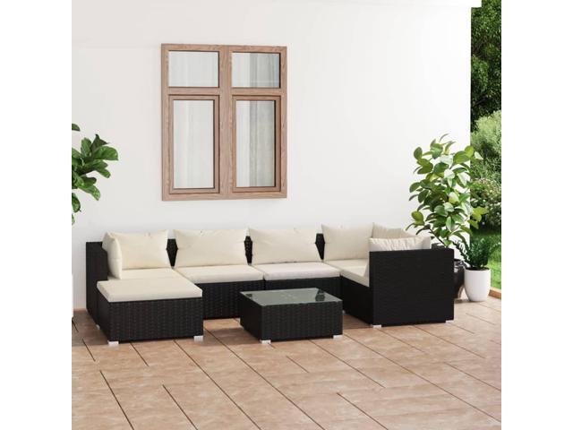 Click here for vidaXL Patio Lounge Set 7 Piece with Cushions Poly... prices