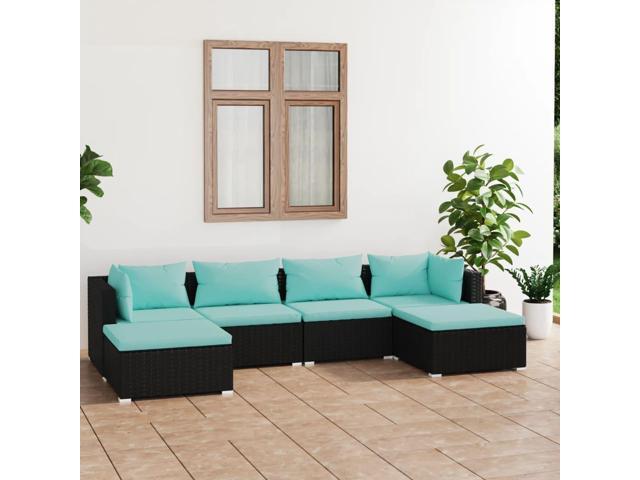 Click here for vidaXL Patio Lounge Set 6 Piece with Cushions Poly... prices