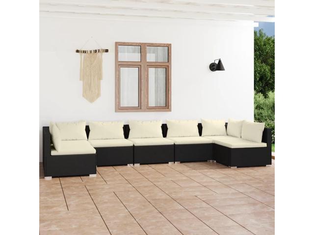 Click here for vidaXL Patio Lounge Set 7 Piece with Cushions Poly... prices