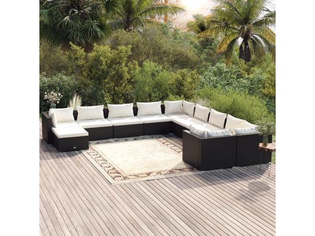 Click here for vidaXL Patio Lounge Set 11 Piece with Cushions Pol... prices