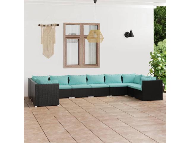 Click here for vidaXL Patio Lounge Set 10 Piece with Cushions Pol... prices