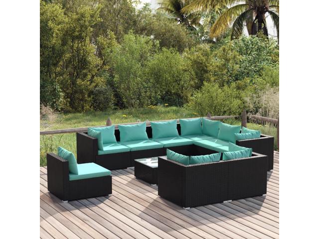 Click here for vidaXL Patio Lounge Set 10 Piece with Cushions Pol... prices