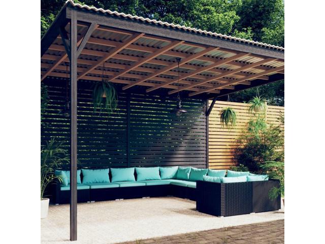 Click here for vidaXL Patio Lounge Set 10 Piece with Cushions Pol... prices