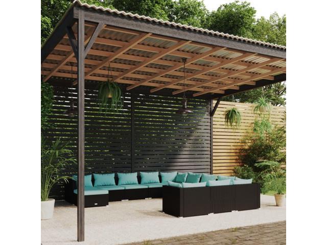 Click here for vidaXL Patio Lounge Set 12 Piece with Cushions Pol... prices