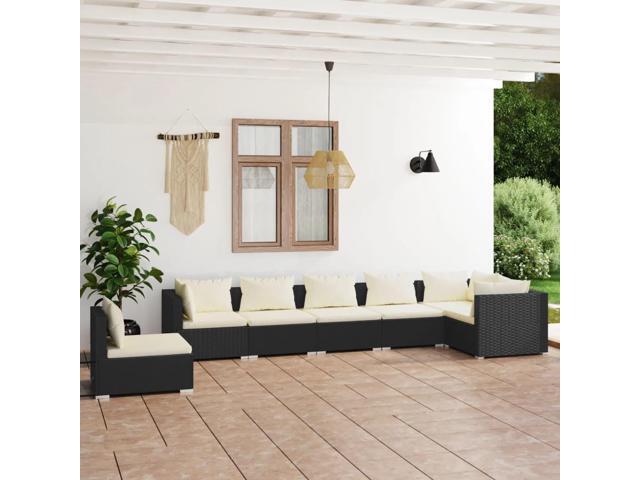 Click here for vidaXL Patio Lounge Set 7 Piece with Cushions Poly... prices