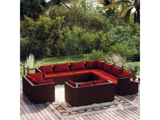Click here for vidaXL Patio Lounge Set Outdoor Sectional Sofa 11... prices
