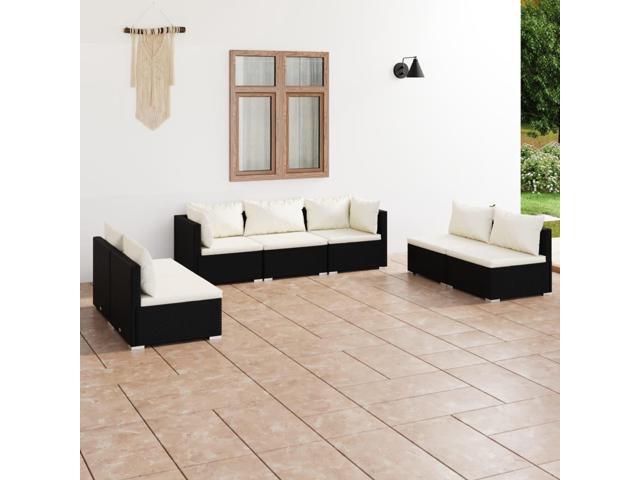 Click here for vidaXL Patio Lounge Set 7 Piece with Cushions Poly... prices
