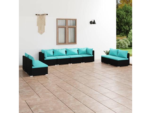 Click here for vidaXL Patio Lounge Set 8 Piece with Cushions Poly... prices