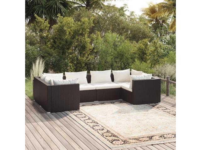 Click here for vidaXL Patio Lounge Set 6 Piece with Cushions Poly... prices