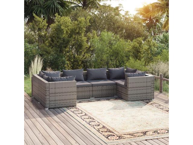 Click here for vidaXL Patio Lounge Set 6 Piece with Cushions Poly... prices