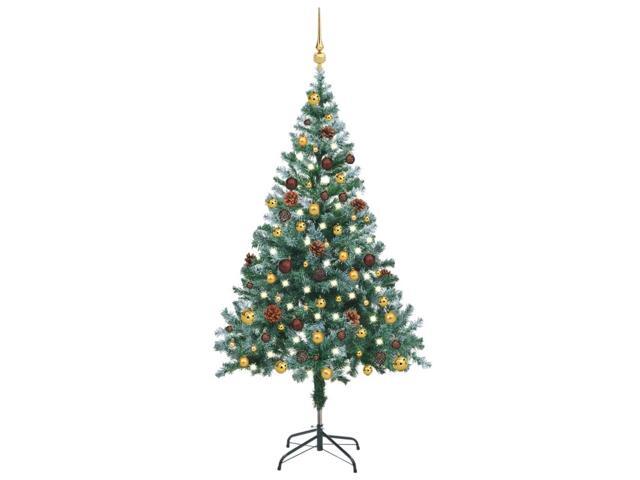 Click here for vidaXL Frosted Pre-lit Christmas Tree with Ball Se... prices