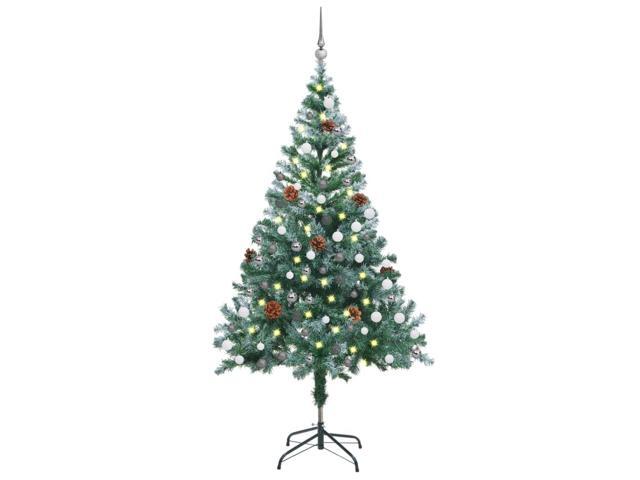 Click here for vidaXL Frosted Pre-lit Christmas Tree with Ball Se... prices