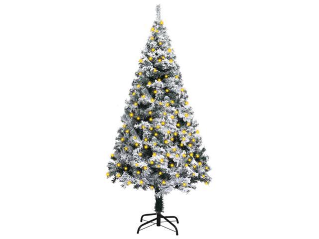Click here for vidaXL Artificial Pre-lit Christmas Tree with Floc... prices