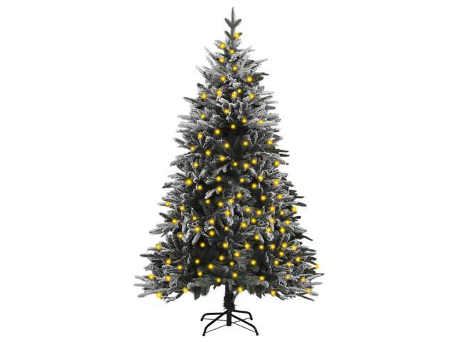 Click here for vidaXL Artificial Pre-lit Christmas Tree with Floc... prices