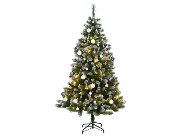 Click here for vidaXL Artificial Hinged Christmas Tree 300 LEDs a... prices