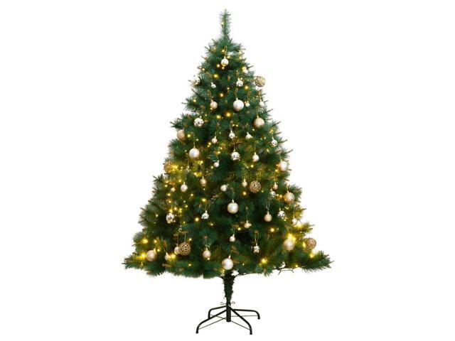 Click here for vidaXL Artificial Hinged Christmas Tree 300 LEDs a... prices